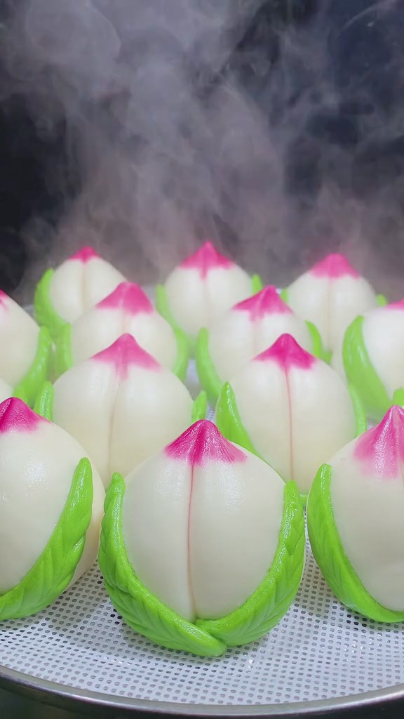 One-Rise Peach-Shaped Steamed Buns – Fluffy, Cute & No Pre-Fermentation ...